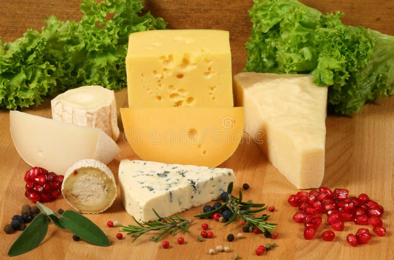 Types de fromage image stock. Image du laiterie, poivre - 13009803