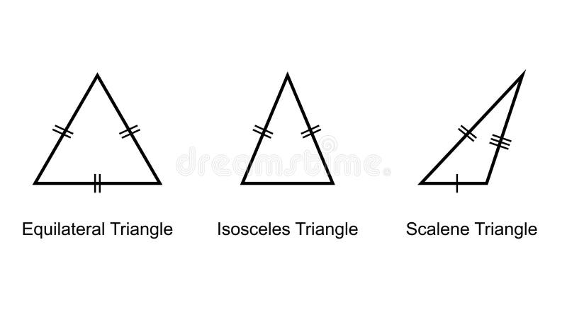 Types De Triangles Sur Le Vecteur Blanc De Fond Illustration de Vecteur ...