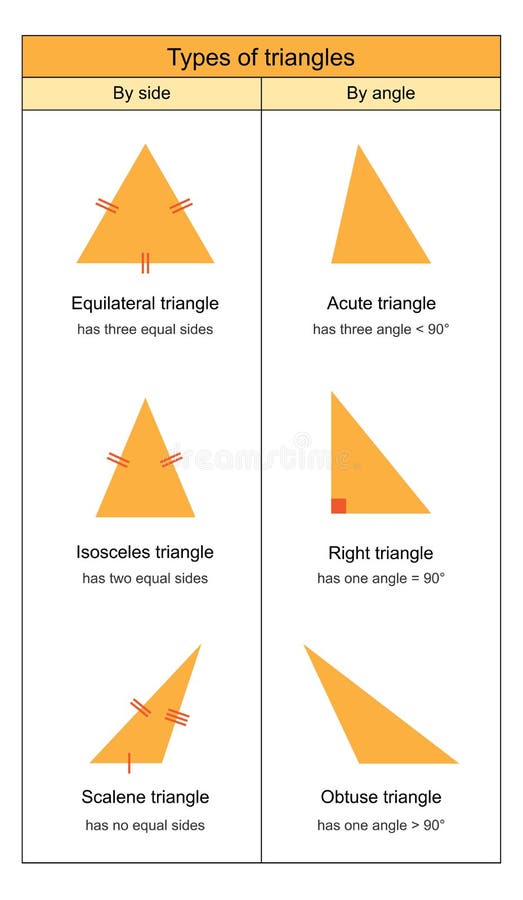 Types De Triangles Sur Le Vecteur Blanc De Fond Illustration de Vecteur ...