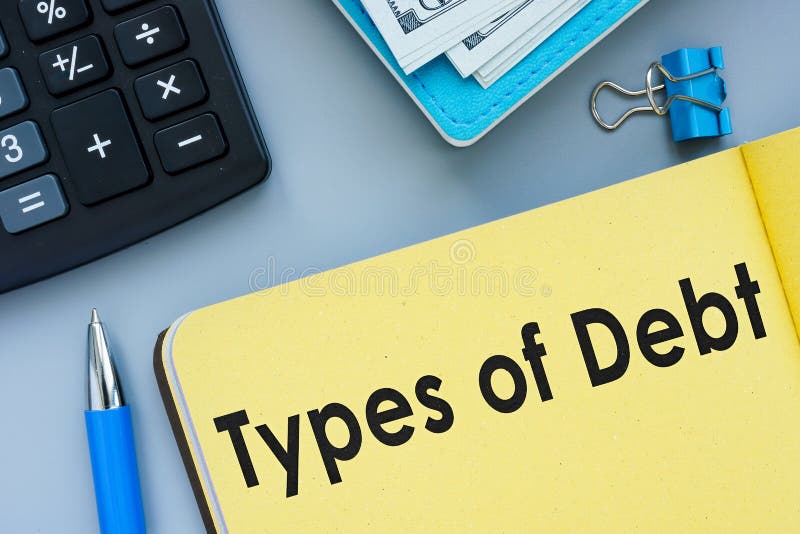 Types of Debt List in the Book. Stock Image - Image of loan, mortgage ...