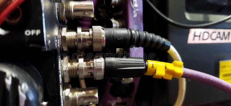 Types of Digital Connectors in a Camcorder. Digital Wires Stock Image ...