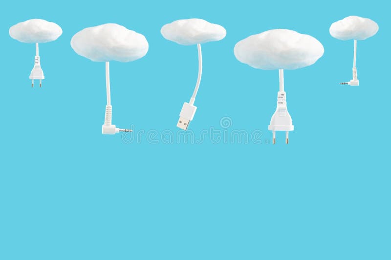 Types of Electrical Plugs Connected To Clouds, Simple Cloud Service ... Types of Electrical Plugs Connected To Clouds, Simple Cloud Service ...