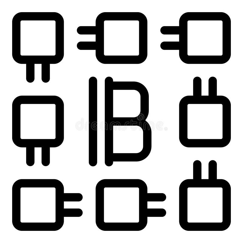 Types of Electrical Plugs and Sockets Connecting Devices Stock ...