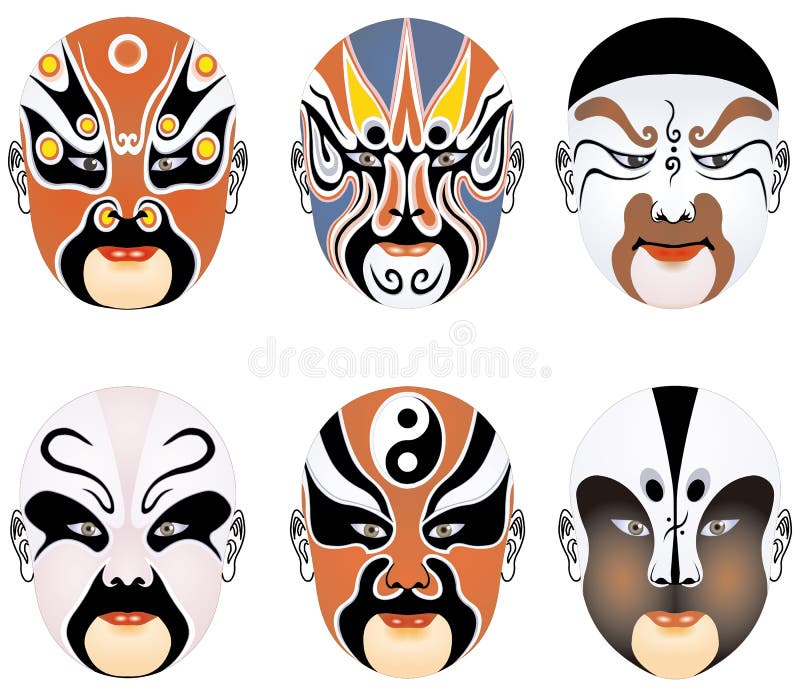 Beijing opera cartoon stock vector. Illustration of captor - 7015054