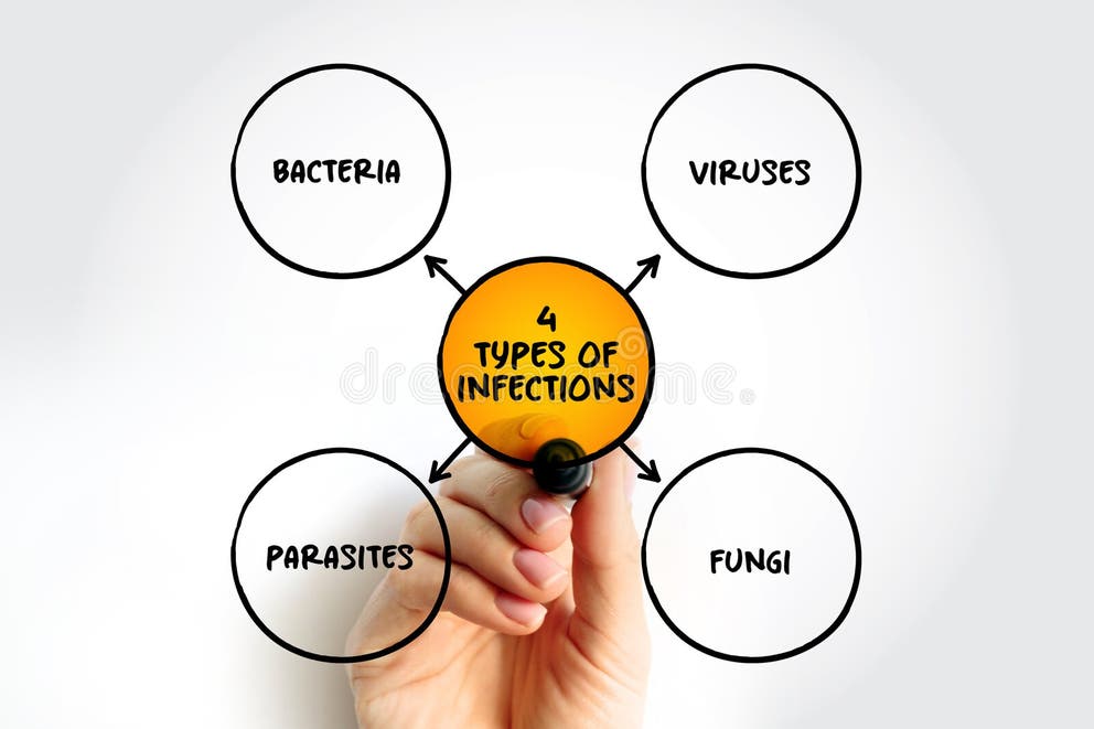 4 Types of Infections Mind Map Text Concept for Presentations and ...