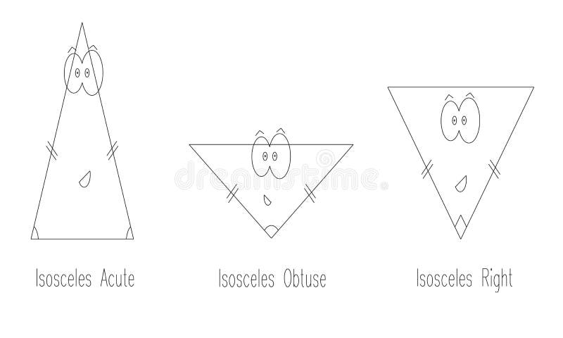Types of Isosceles Triangle Vector Stock Vector - Illustration of angle ... Types of Isosceles Triangle Vector Stock Vector - Illustration of angle ...