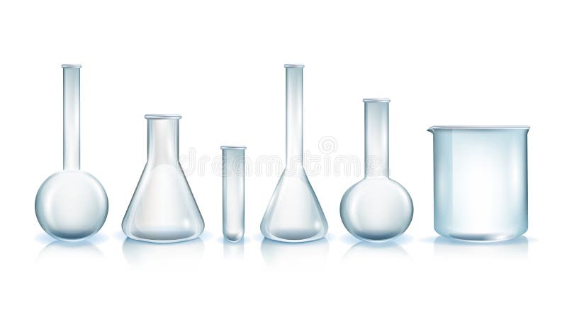 Types of Laboratory Glassware Realistic Vector Stock Vector ...