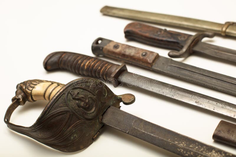 Types of Melee Weapon on White Background Stock Image - Image of design ...