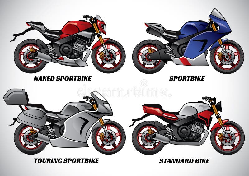 Types of motorcycle part 1 stock vector. Illustration of machine ...