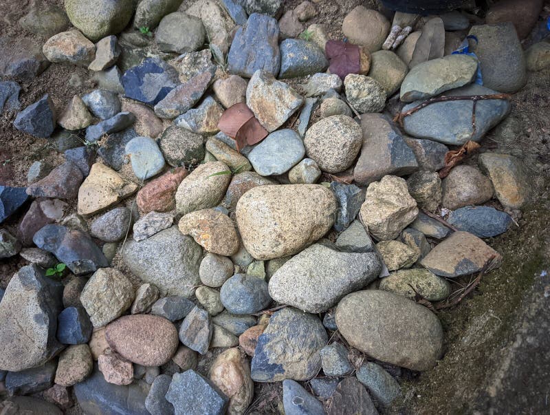 Types of pebbles stock image. Image of bedrock, asphalt - 255462111