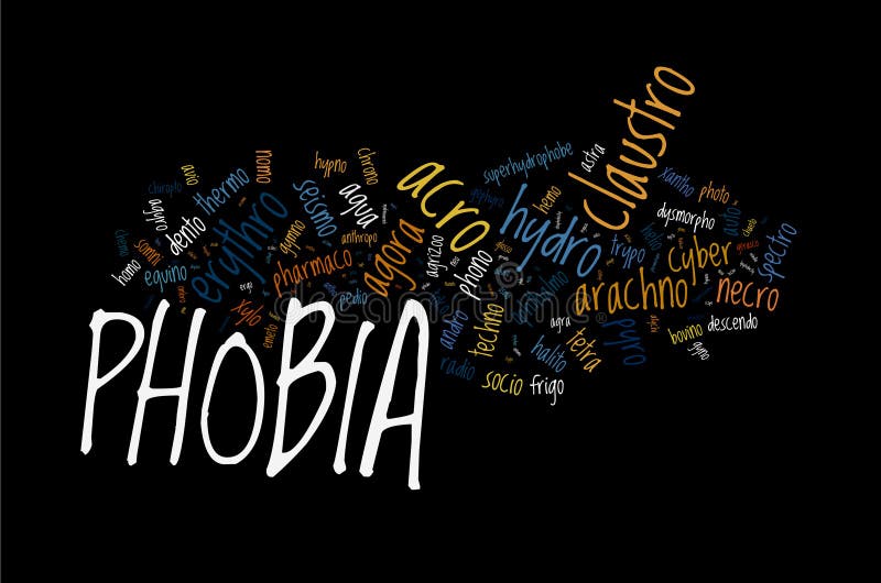 Types of Phobia stock illustration. Illustration of background - 23958826