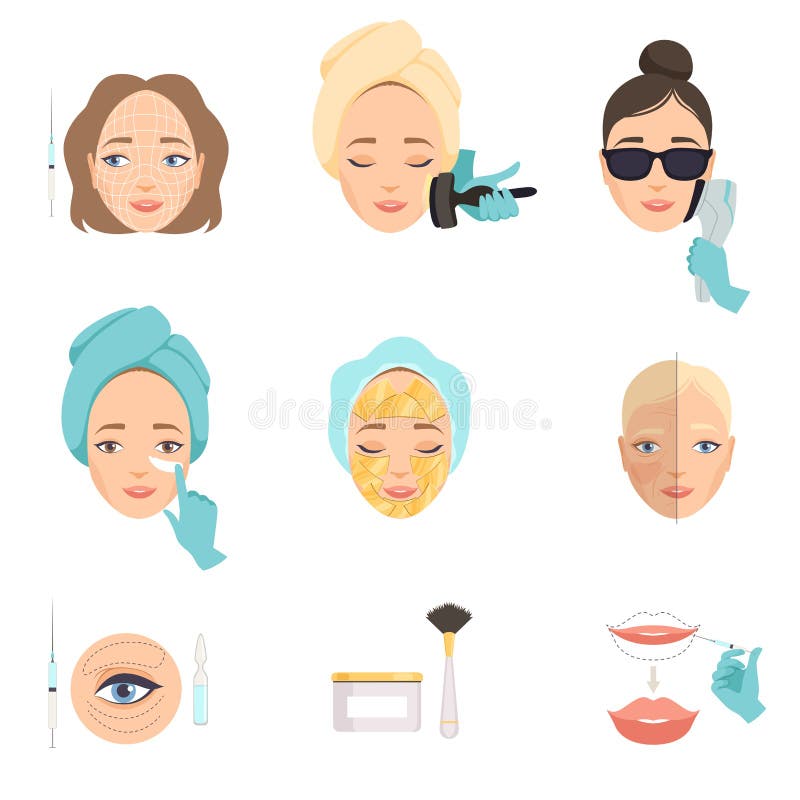 Facelift Procedures Stock Illustrations – 129 Facelift Procedures Stock ...