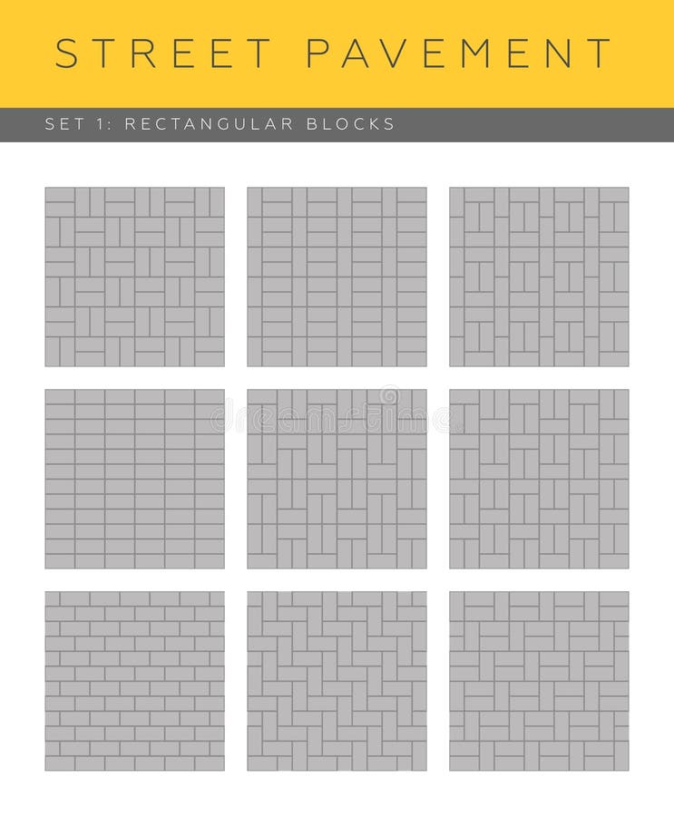 Types of street pavement stock illustration. Illustration of horizontal ...