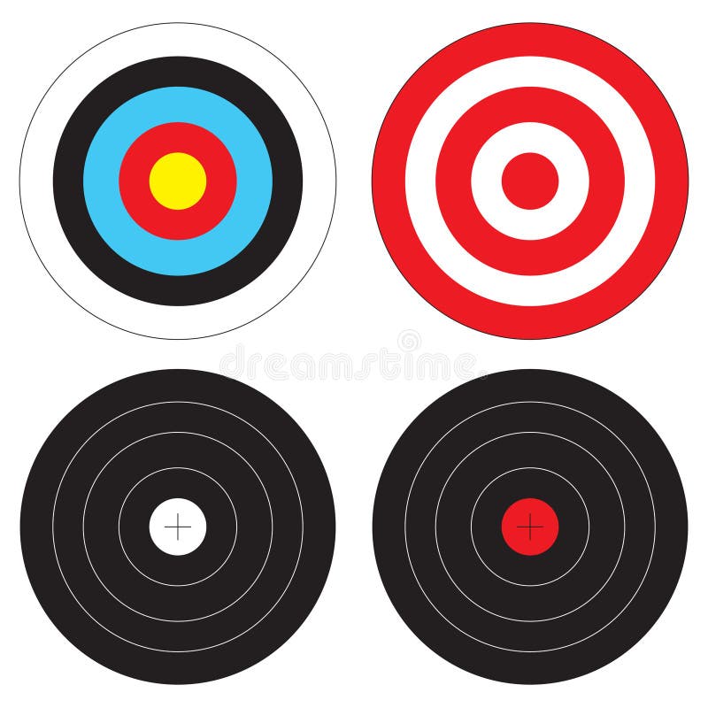 Types of Targets stock vector. Illustration of range, target - 6779706