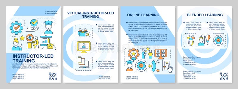 Types of Training Programs Blue Brochure Template Stock Vector ...
