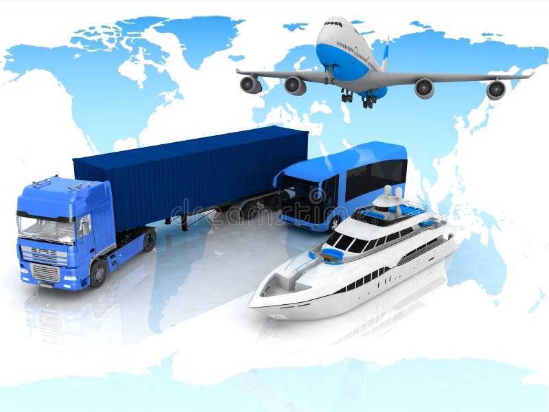 Types of transport stock vector. Illustration of modern - 5503153