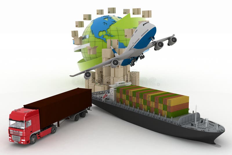 Transporting are loads stock illustration. Illustration of motion ...