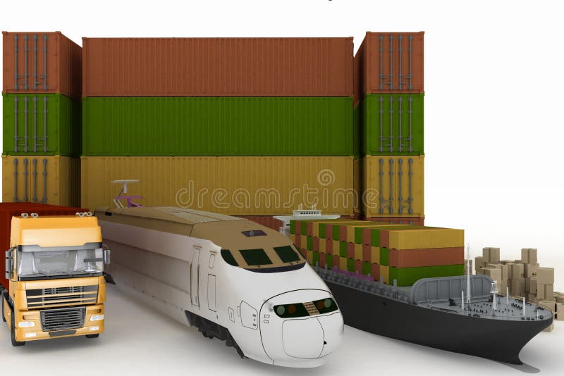 Transporting are loads stock illustration. Illustration of motion ...