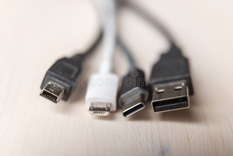 Types of Usb connectors. stock photo. Image of connector - 211105874