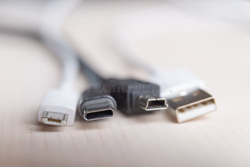 Types of Usb connectors. stock photo. Image of connectivity - 211105908