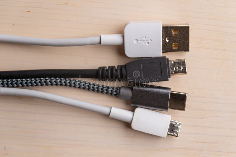 Types of Usb connectors. stock photo. Image of connection - 211105966