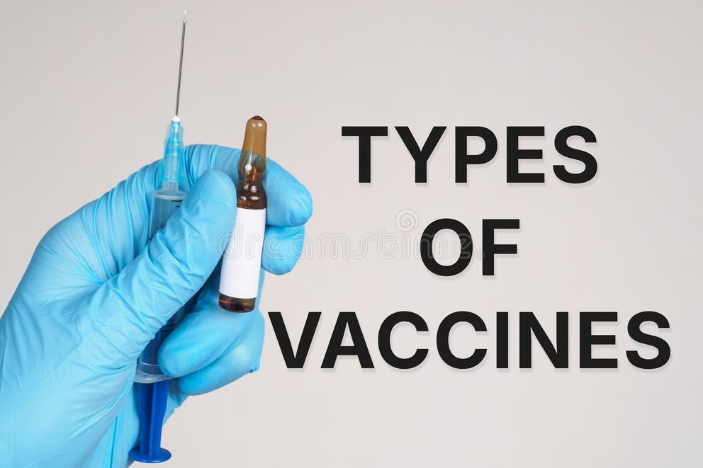 Types of Vaccines Text Meaning of Vaccination Topic Stock Image - Image ...