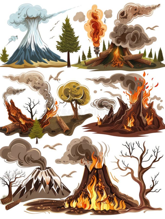 Types of Volcanoes stock photo. Image of cinder, zone - 374775368