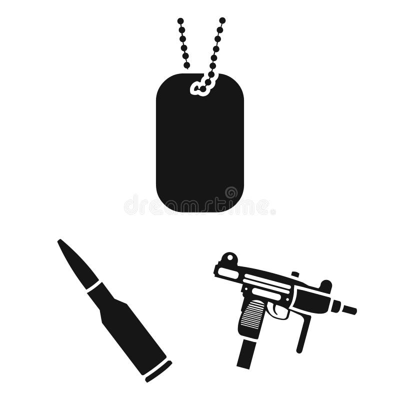 Types of Weapons Black Icons in Set Collection for Design.Firearms and ...