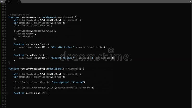 Typescript Programming Language Source Code Typing Effect Typescript Programmer Ticker Colored