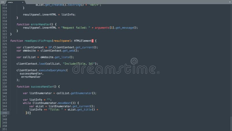 Typescript Programming Language Source Code Typing Effect Typescript Programmer Ticker Colored