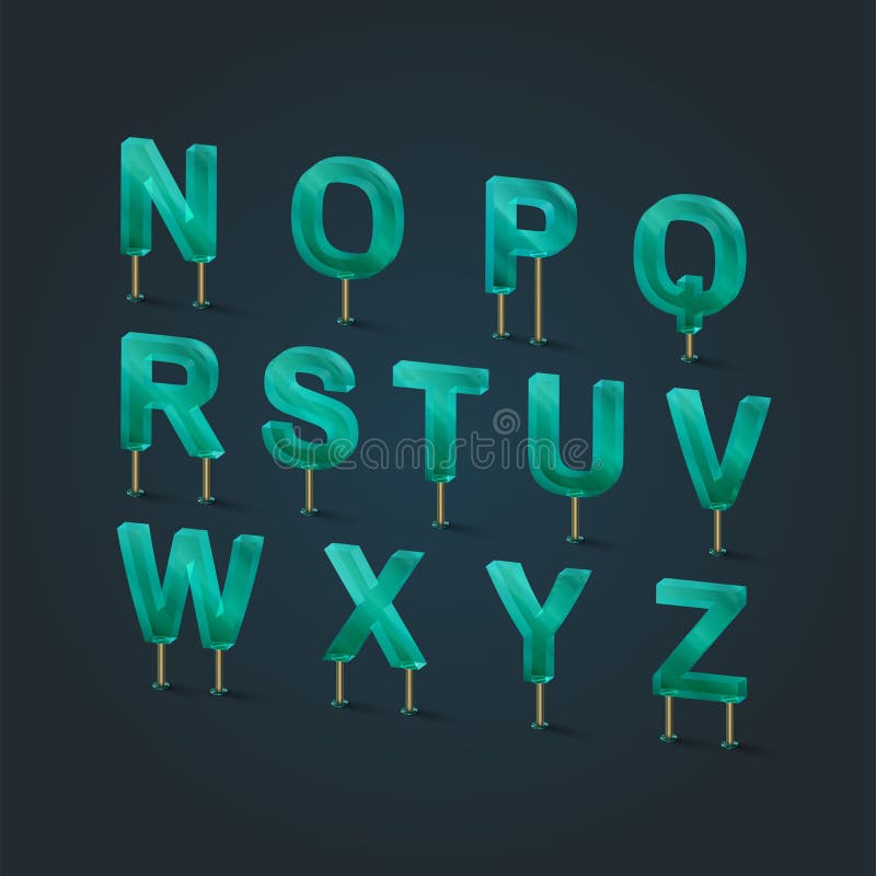 Typeset Made by Glass, Vector Stock Vector - Illustration of alphabet ...