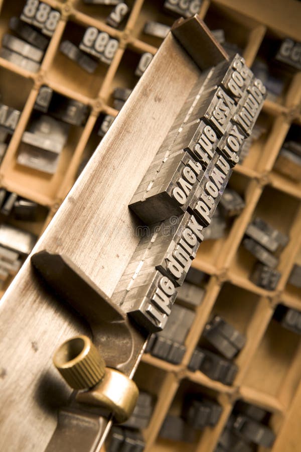 Typesetter S Composing Stick Stock Image - Image of antique, wooden ...
