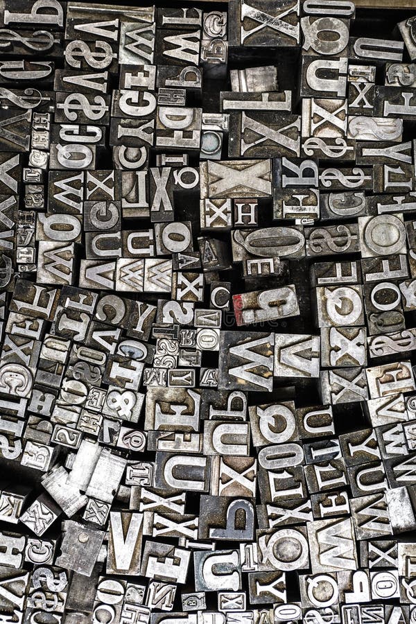 Typesetting Letters stock image. Image of font, language - 58447977