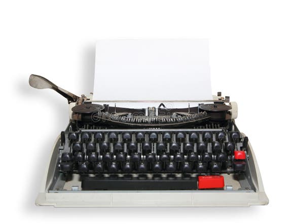 Typewrite with sheet stock photo. Image of letters, keyboard - 20492066