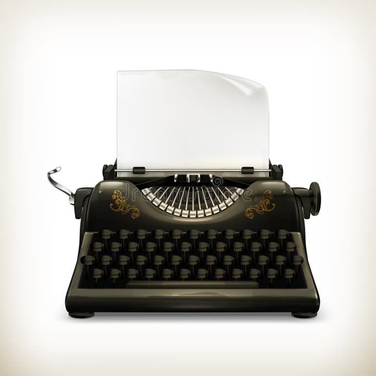 Typewriter Black White Stock Illustrations – 2,578 Typewriter Black ...