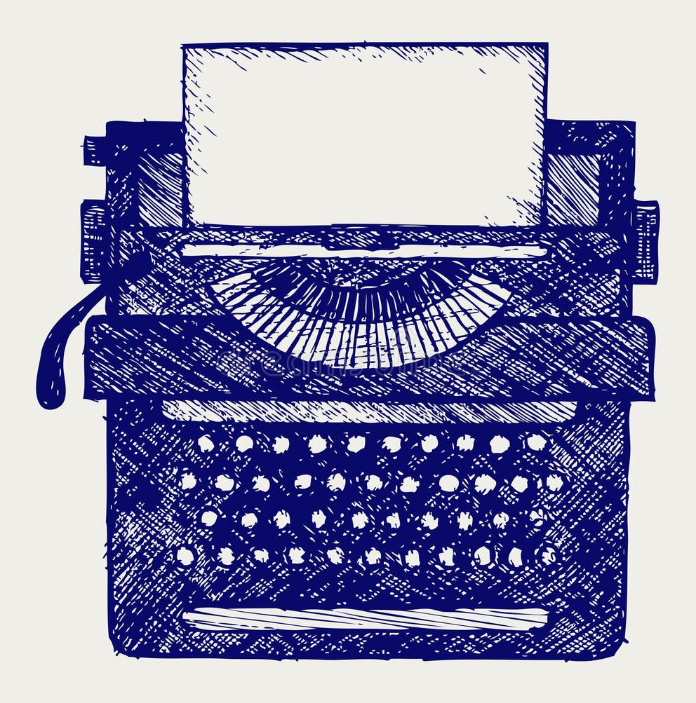 Typewriter Sketch Stock Illustrations – 692 Typewriter Sketch Stock ...