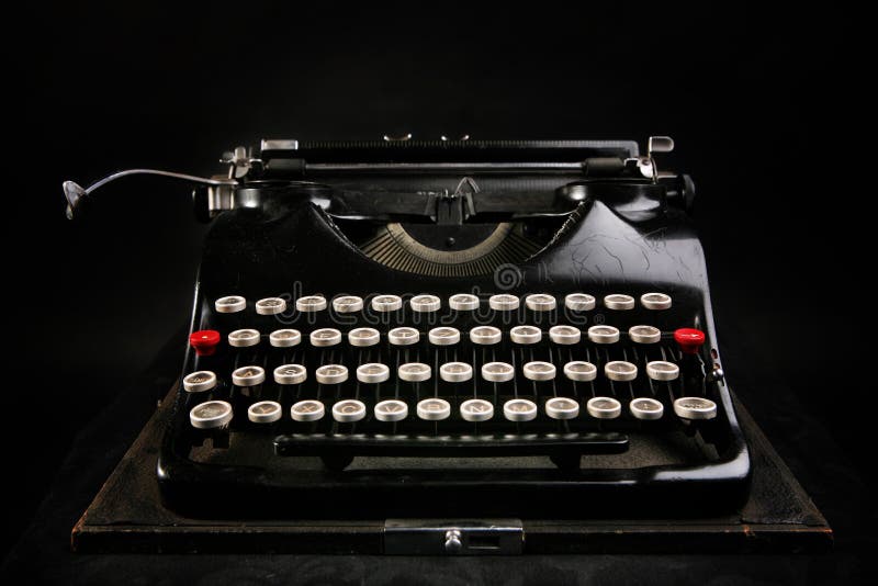 Retro Typewriter Hero Header Stock Image - Image of eyeglasses, news ...