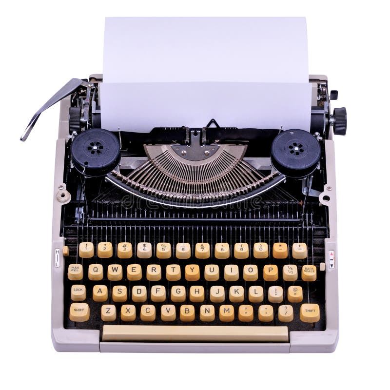 Old Typewriter on a Vintage Wooden Floor Stock Photo - Image of ...