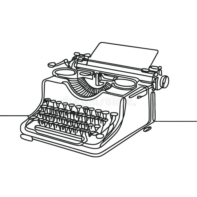 Black Typewriter White Background Stock Illustrations – 1,441 Black ...