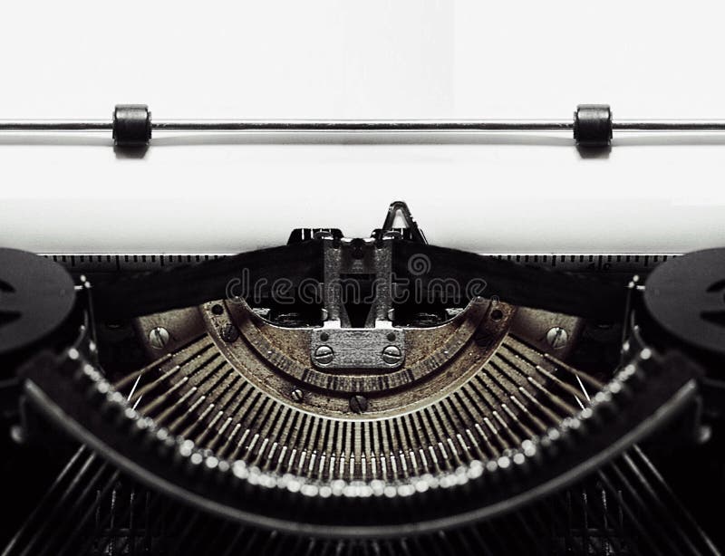 Typewriter with Blank Paper Stock Photo - Image of retro, vintage: 40104594