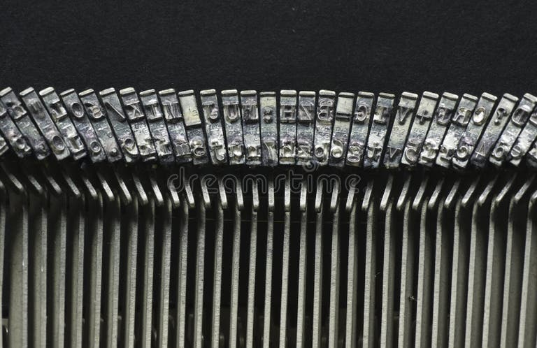 Typewriter characters stock photo. Image of metal, pattern - 13412806