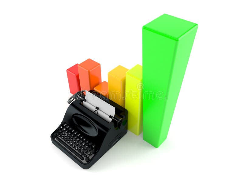 Typewriter, Pie Chart and Project Deadline Line Icons. for Web App ...