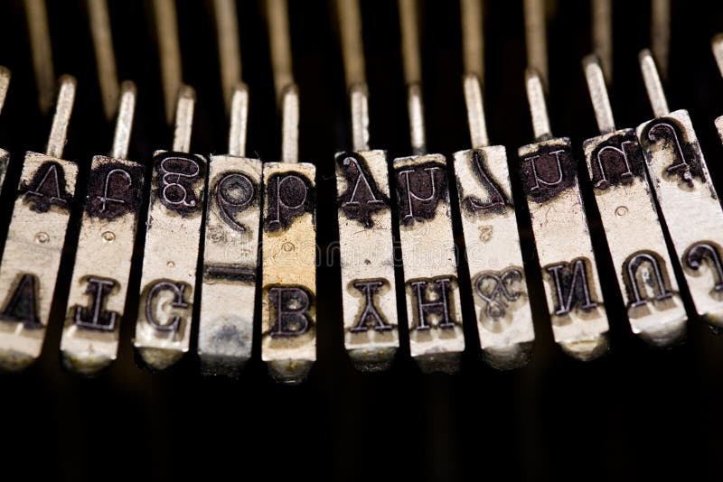 Typewriter close up stock photo. Image of report, typing - 3944296