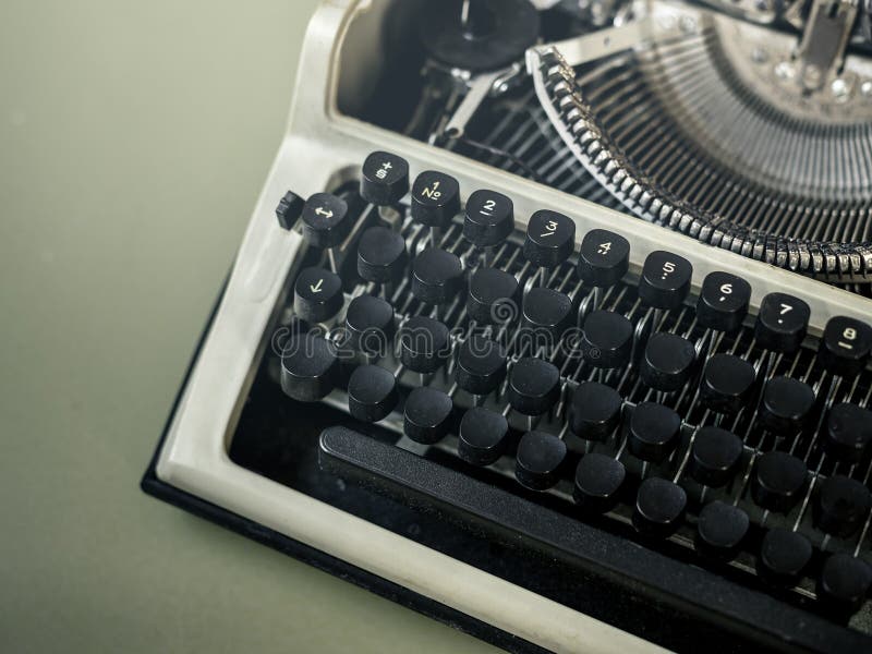 Typewriter Close-up Top View. Journalism Creative Work Message N Stock ...
