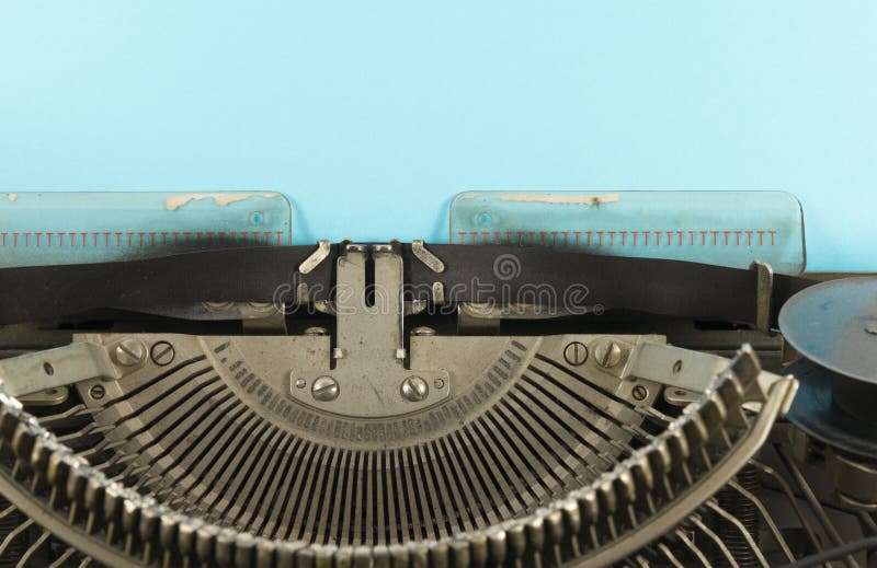 Typewriter stock photo. Image of writing, document, blue - 37424830