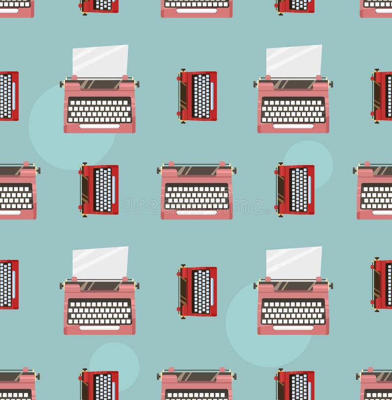 Typewriter color pattern stock vector. Illustration of text - 67027340