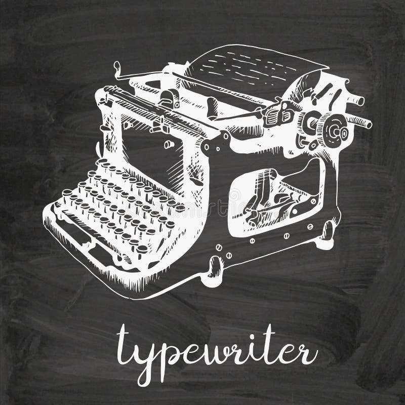 Typewriter Sketch Stock Illustrations – 850 Typewriter Sketch Stock ...