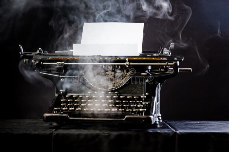Typewriter in Hot Atmosphere of Smog Stock Photo - Image of black ...