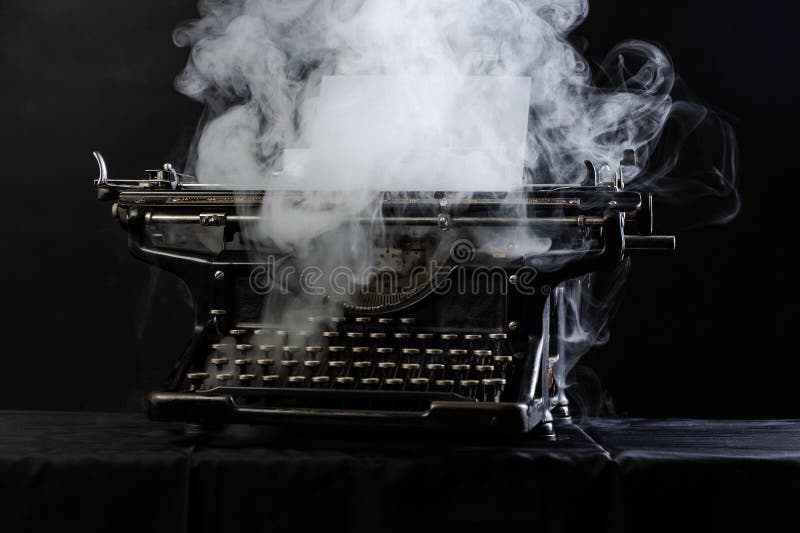 Typewriter in Hot Atmosphere of Smog Stock Photo - Image of light ...