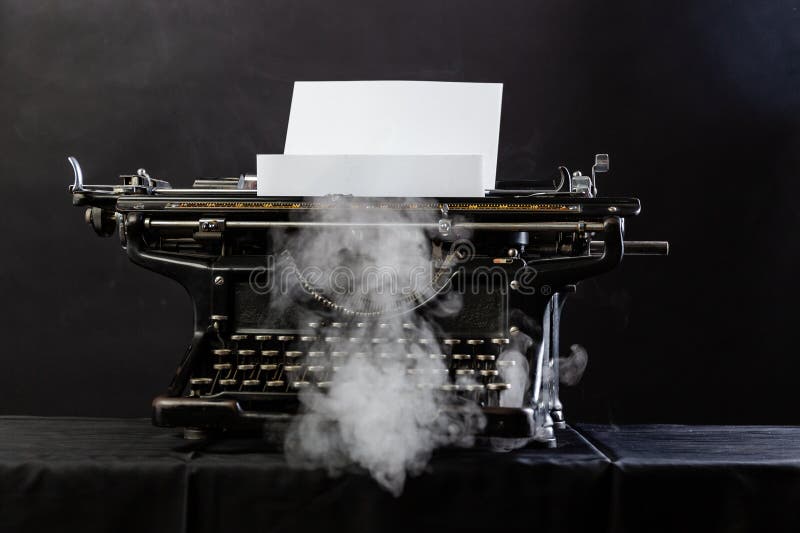Typewriter in Hot Atmosphere of Smog Stock Photo - Image of iron ...